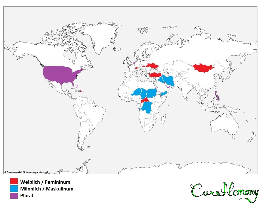 Länder mit Artikel – CursAlemany